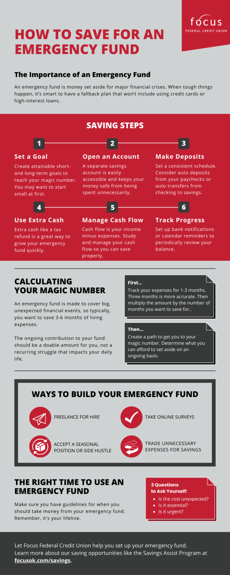 How to Save an Emergency Fund - Focus FCU